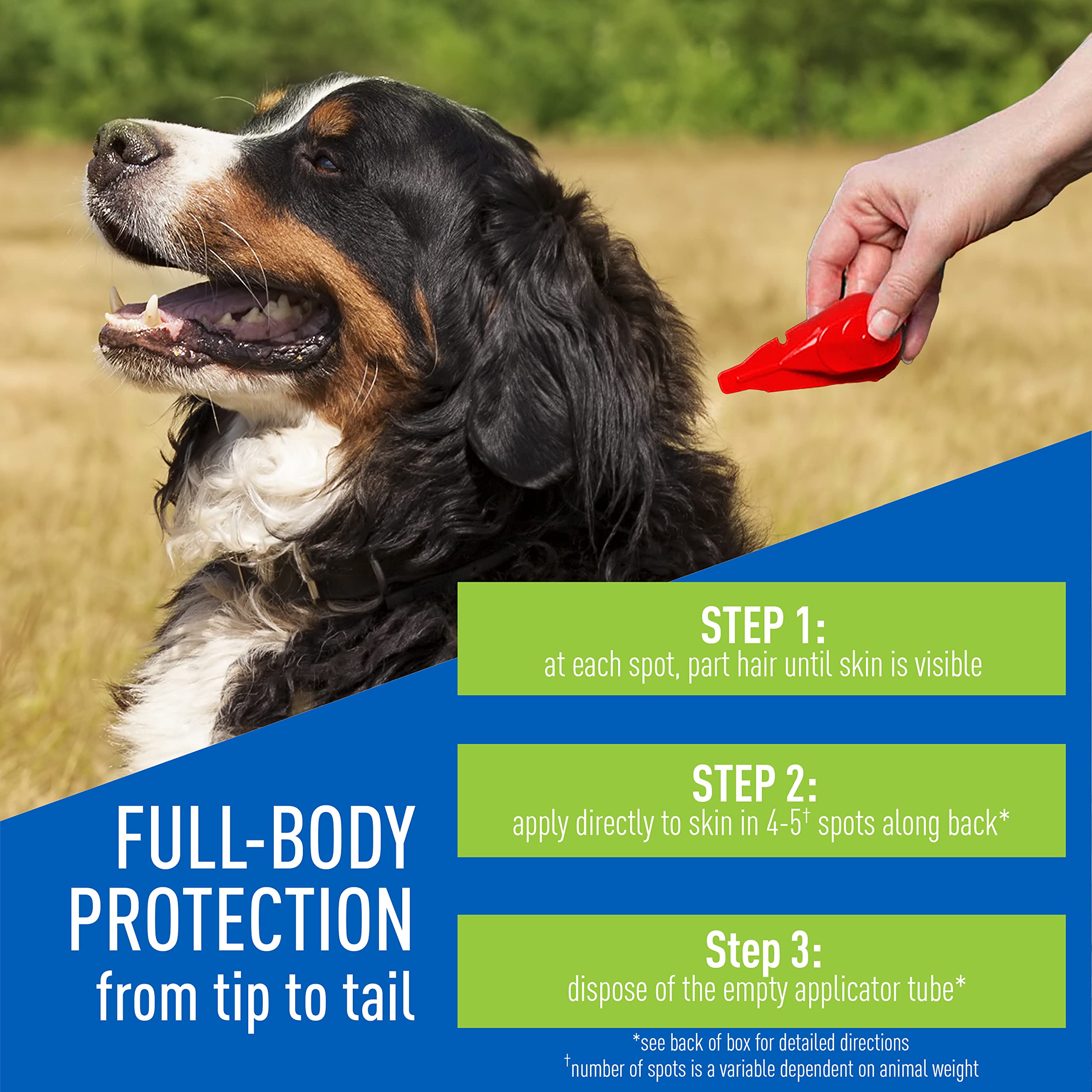 Adams Plus Flea & Tick Prevention Spot On for Dogs 61-150 Pounds, 12 Weeks & Older, 3-Month Supply, Kills Fleas, Flea Eggs, Flea Larvae & Brown Dog & Deer Ticks, Kills & Repels Mosquitoes For 30 Days