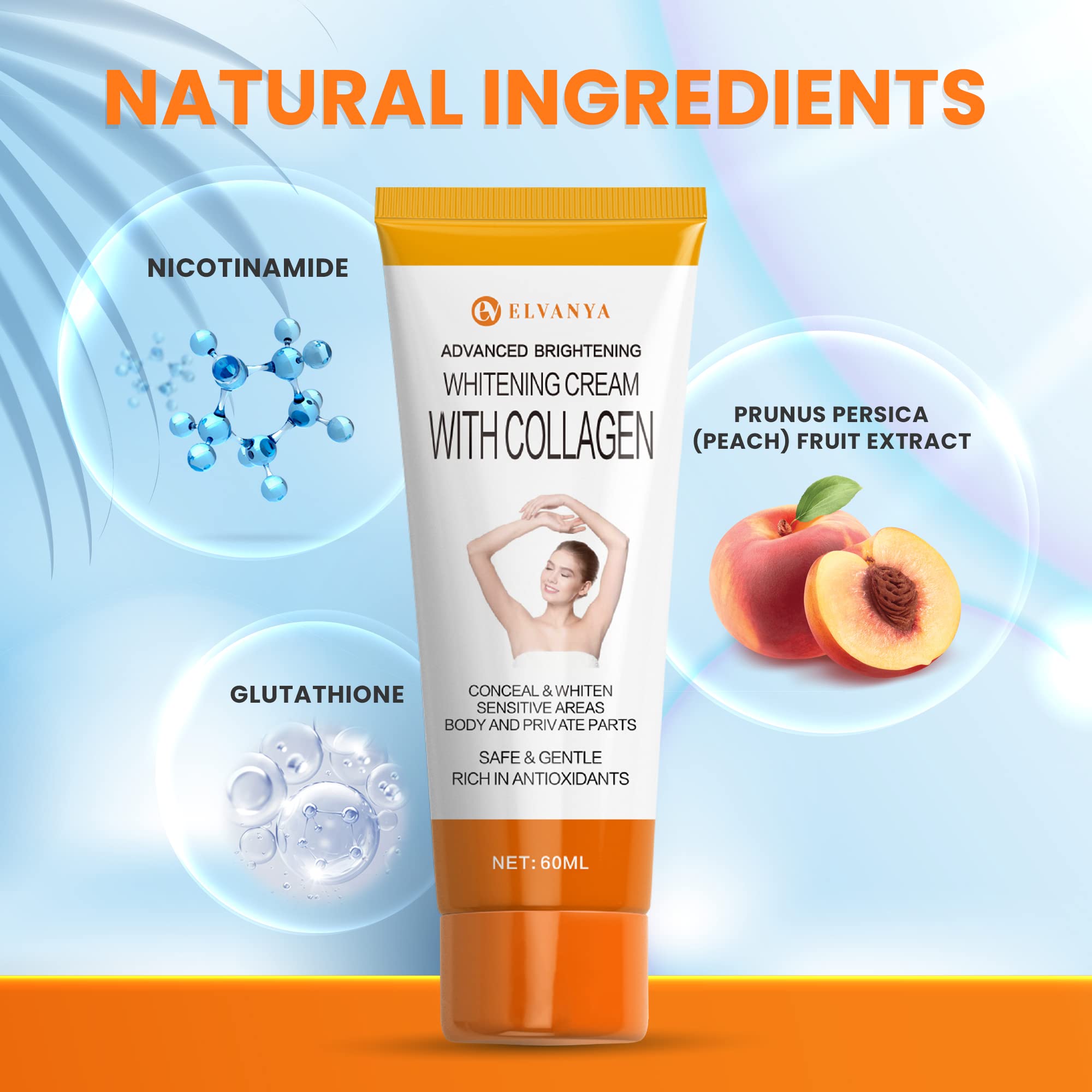Dark Spot Cream, Brightening Cream, Underarm Cream for Armpit, Skin, Body, Elbows, Knees, Neck, Private Areas