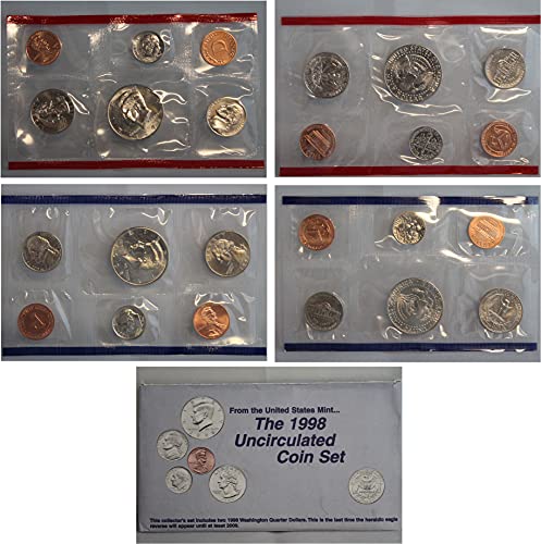 1998 P, D U.S. Mint - 10 Coin Uncirculated Set with CoA Uncirculated