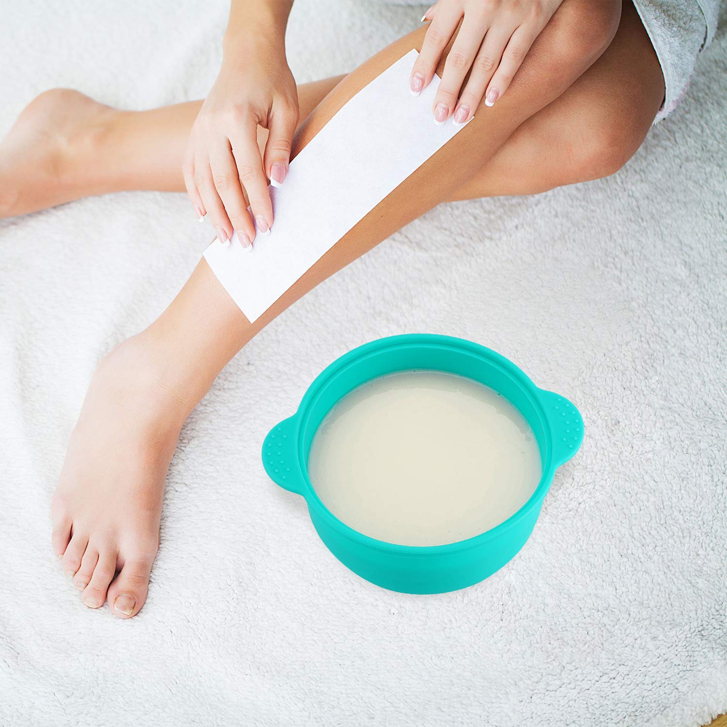 3 Pieces Silicone Wax Pot Replacement, 14 oz Wax Pot Insert for Hair Removal Wax Warmer Liner Removable Waxing Bowl for Home Use Wax Machine Accessory, 500 ml
