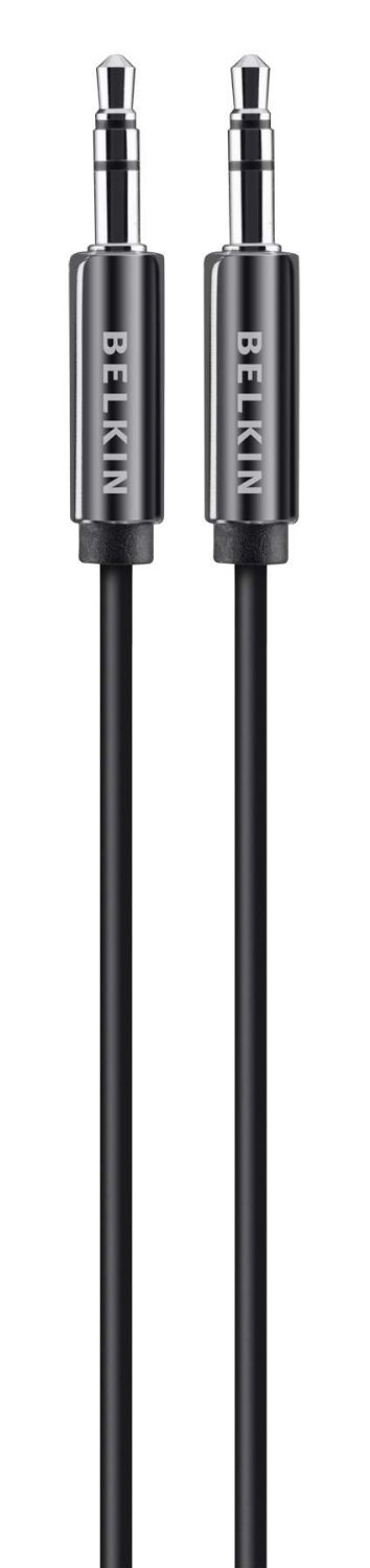 Belkin RockStarTM Lightning to 3.5mm Audio Cable + Audio Charger Splitter, 2-in-1 Aux iPhone Headphone Adapter & Charger Dongle Bundle with Belkin MiXiT Tangle-Free Aux / Auxiliary Cable, 3 Feet (Black) - AV10127tt03-BLK