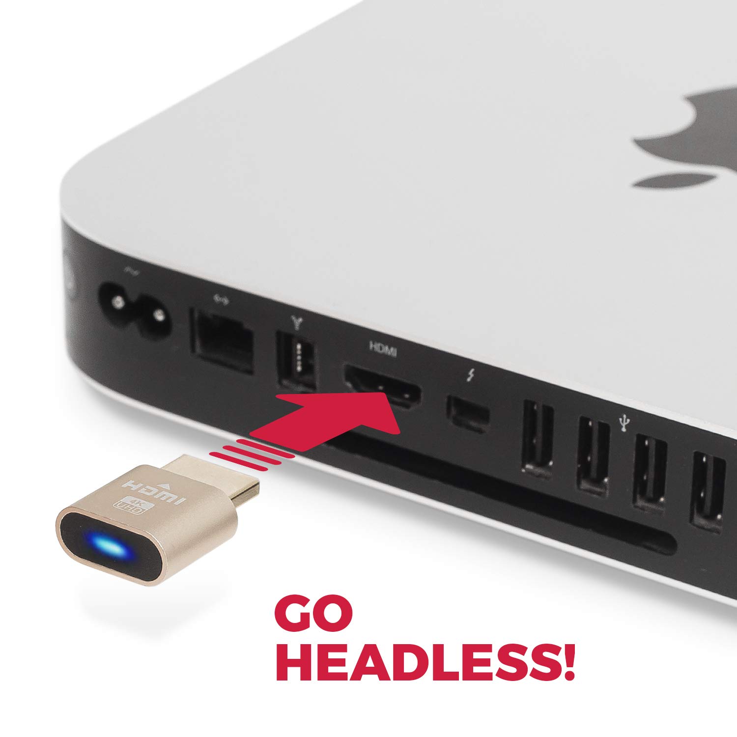 BUYMINERS.CA 4K HDMI Dummy Plug - Virtual Monitor Display Emulator, Headless Display Adapter Supports up to 3840x2160@60Hz, 1080@120Hz DVI EDID Emulator (Single)