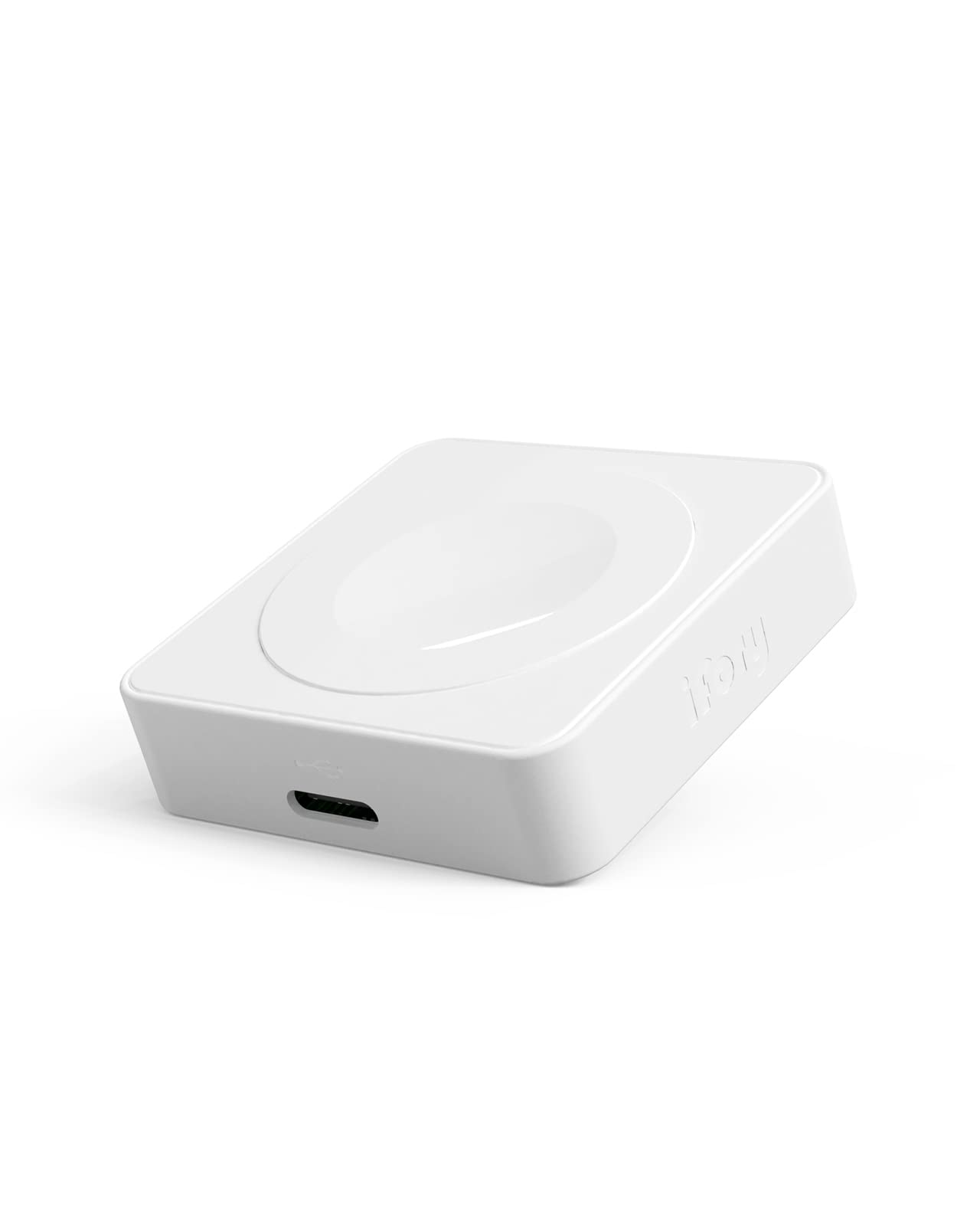 iFory Watch Charger Designed for Apple Watch Series 6/SE/5/4/3 MFi Certified Magnetic Wireless Charger with Dual Port USB C and Lightning - CloudWhite
