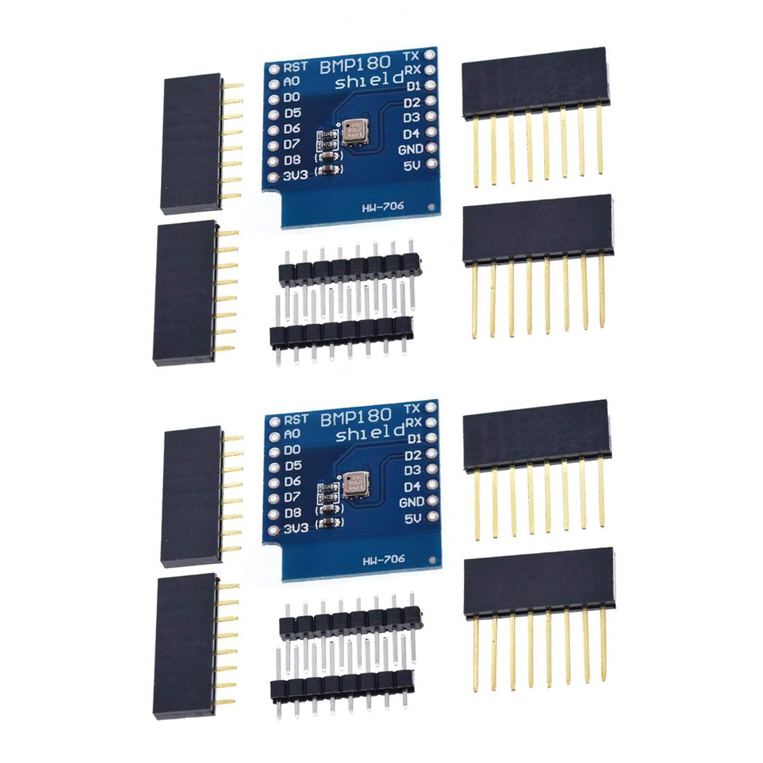 Hailege 2pcs BMP180 Digital Barometric Pressure Sensor Board for Wemos D1 Mini ESP8266 3.3V/5V Replace BMP085 D1 Mini BMP180 Sensor Module