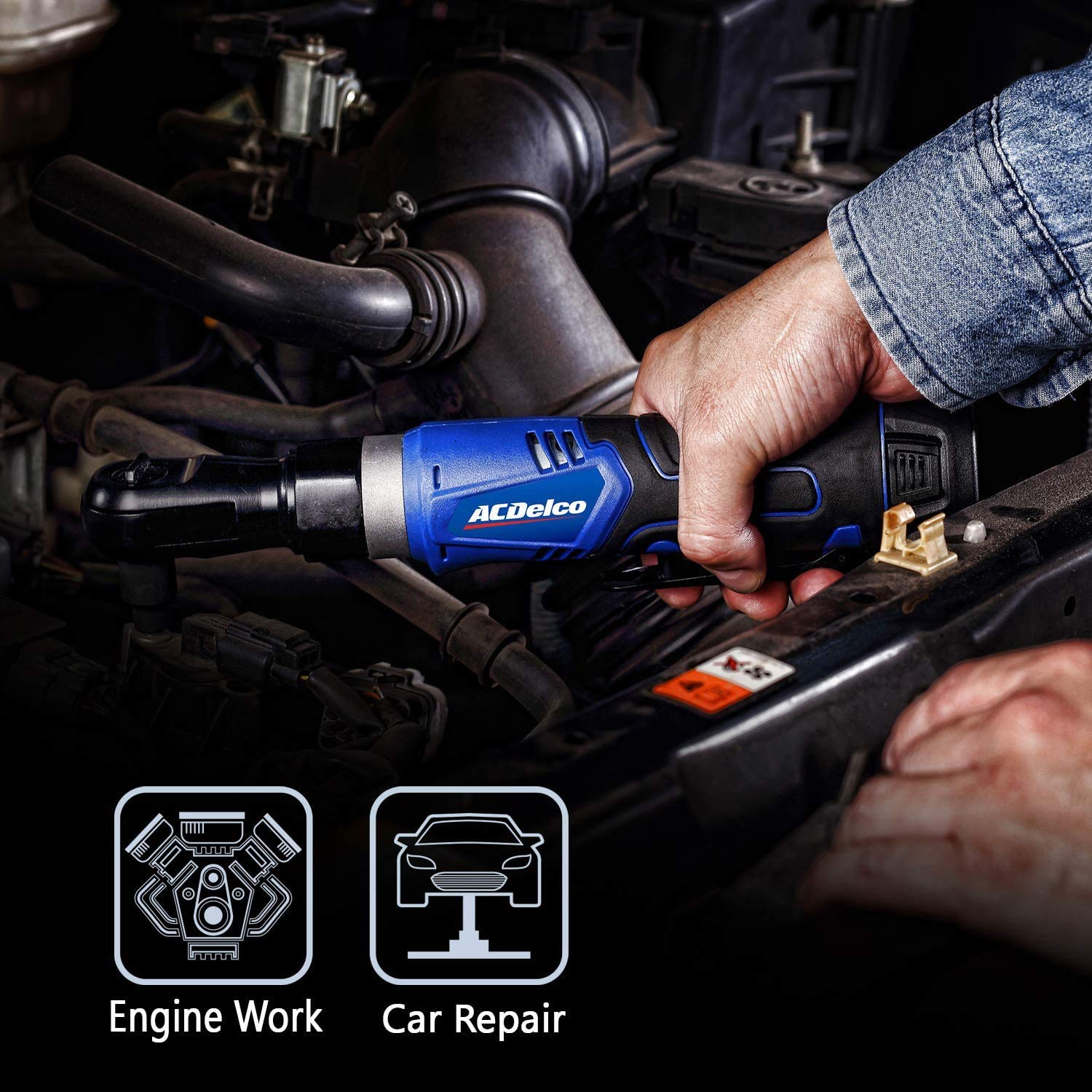 ACDelco ARW1209-K9 G12 Series 12V Li-ion Cordless ¼” & 3/8” Ratchet Wrench Combo Tool Kit with Canvas Bag