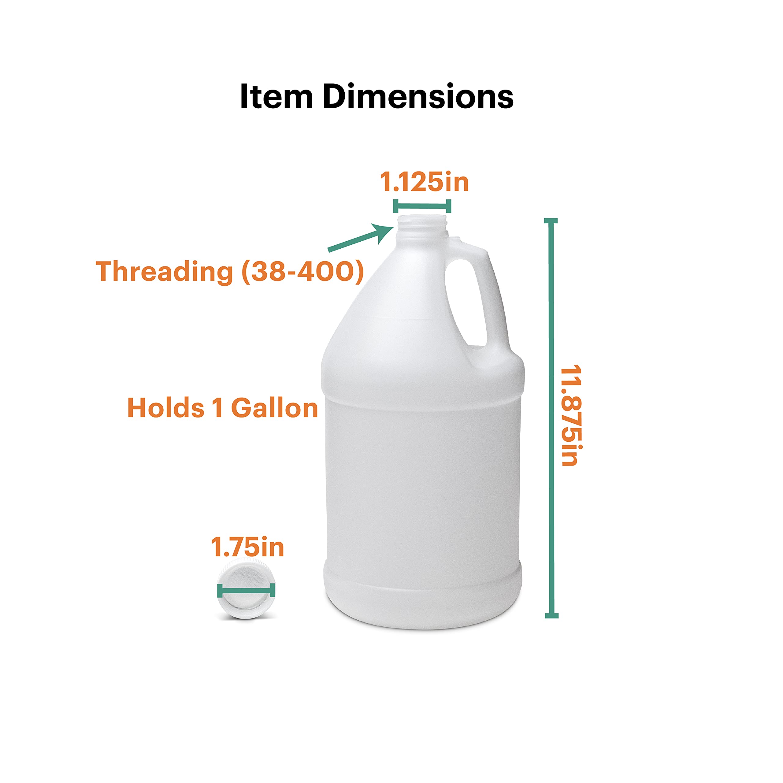 MHO Containers | 1 Gallon HDPE Plastic Jug with Reshipper Box and Child-Resistant Caps | Made in USA β Pack of 4