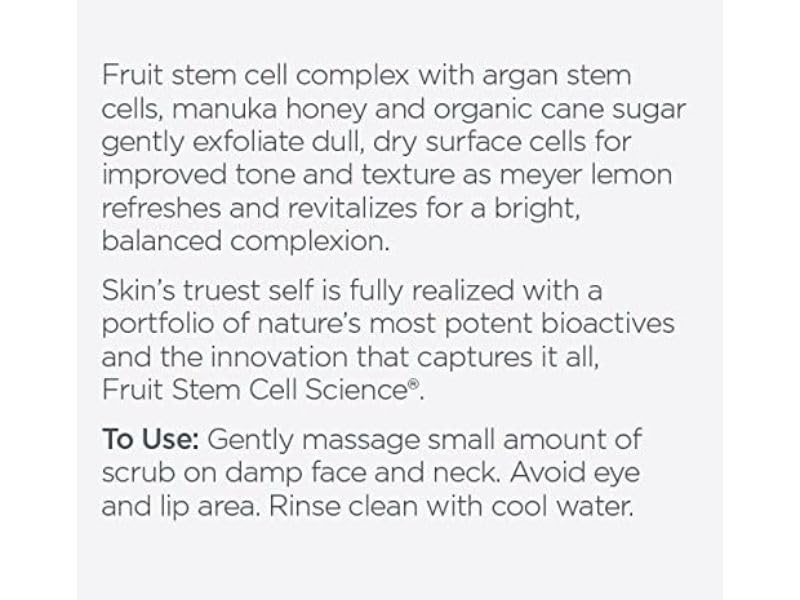 Andalou Naturals Lemon Sugar Facial Scrub, 1.7 oz., Gently Exfoliates and Cleanses for a Clearer, Brighter, and Balanced Looking Complexion, with Meyer Lemons and Manuka Honey