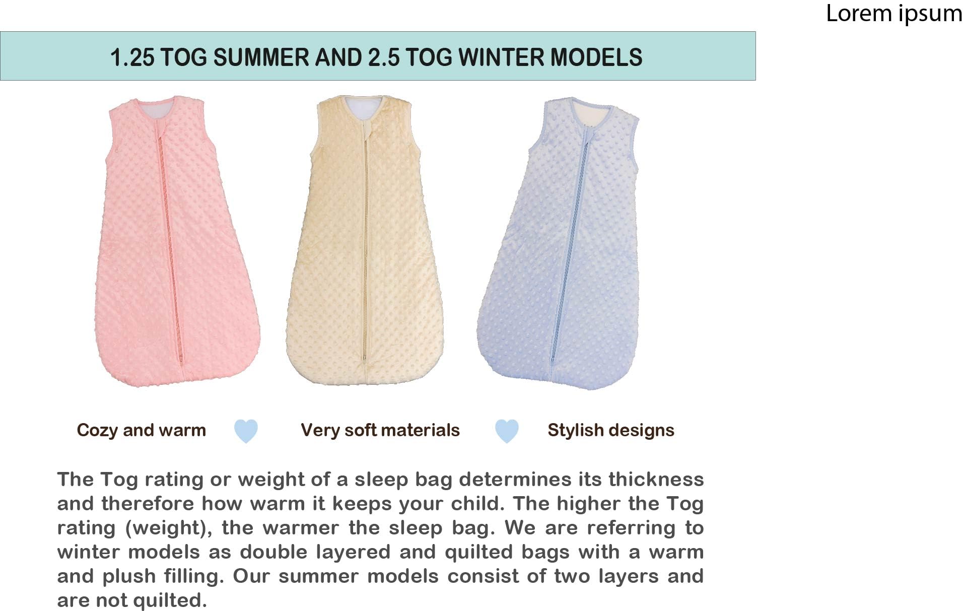 BABYINABAG Warm Quilted Winter Model Baby Sleeping Bag and Sack, Plush Minky Dot, 2.5 Togs for Infants and Toddlers (Medium (10-24 mos))