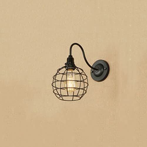 ACLBLK American Style Retro Wall Lamp Iron Art Lamp Home Decoration Wall Lamp Black E27 Balcony Garden Patio Villa Outdoor Light Lighting Fixtures Creative External Waterproof Wall Sconce
