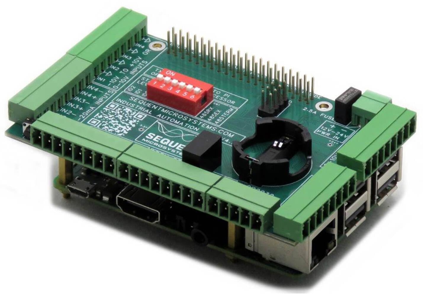 Industrial Automation 8-Layer Stackable HAT for Raspberry Pi