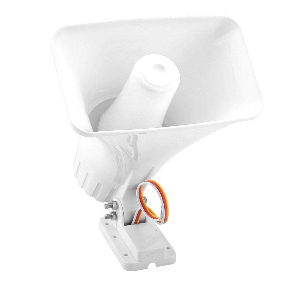 DC 12V Wired Alarm Siren Horn, 150dB Electronic Alarm Dual Tone Horn Siren Indoor/Outdoor Security Siren for Home Security System - White