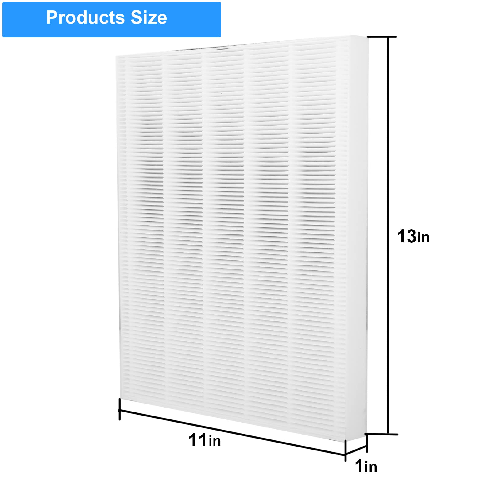 2-Pack C545 True HEPA Replacement Filters，for Winix C545 Replacement Filter and Compatible with Winix 5500-2 Air Purifier Filter Replacement，Replaces 1712-0096-00, 2 H13 Grade True HEPA + 1 Brush