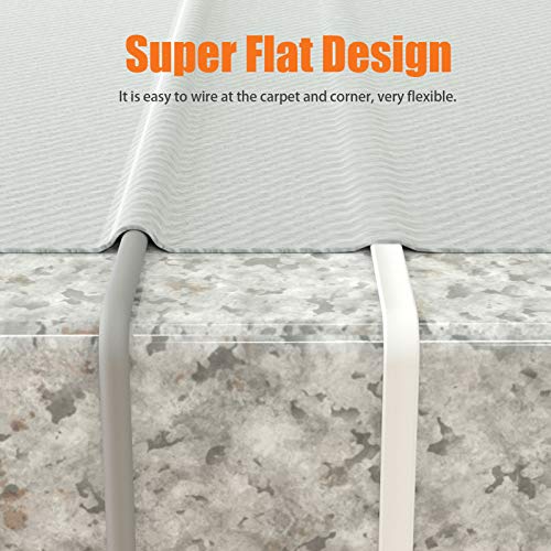 FURUI 100ft Cat8 Flat Ethernet Cable, Cat8 Flat Cable 28AWG, Indoor & Outdoor High Speed 40Gbps 2000Mhz, Weatherproof U/FTP UV Resistant for Xbox, PS4, Router, Gaming, PC