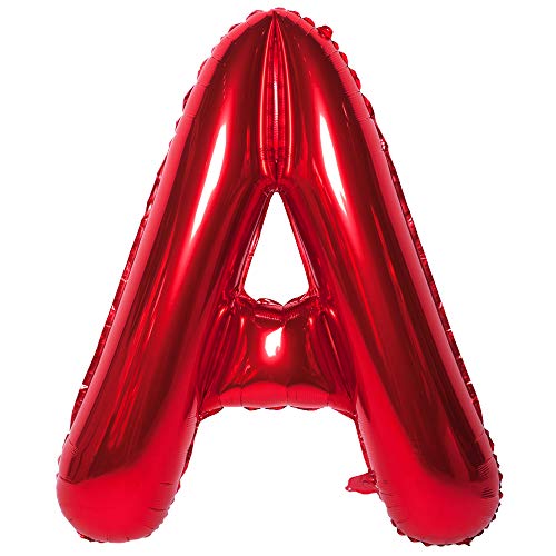 Letter Balloons 40 Inch Giant Jumbo Helium Foil Mylar for Party Decorations Red A