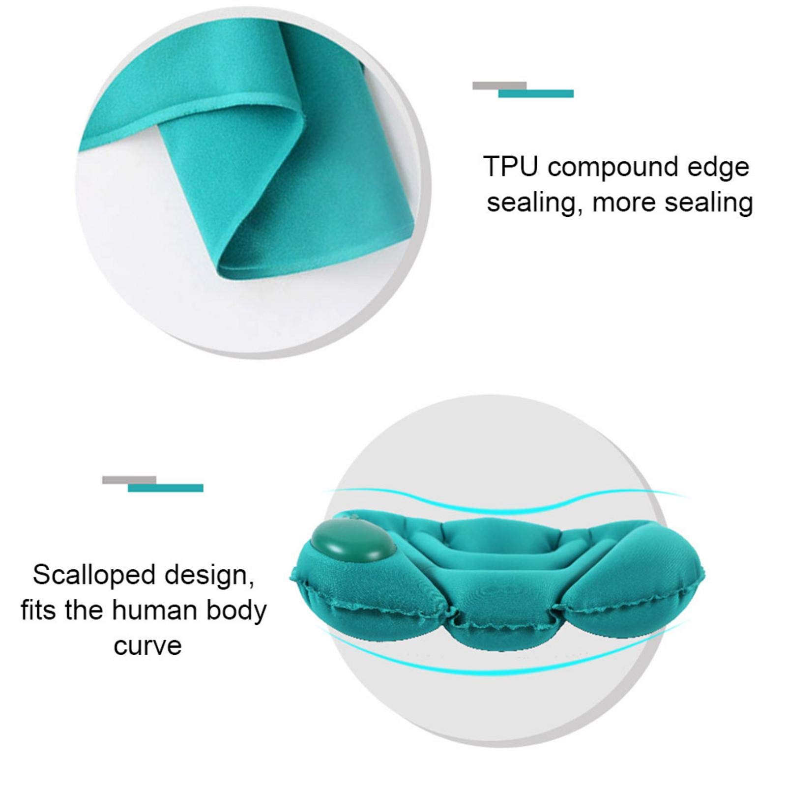 Inflatable Camping Pillow,Lumbar Support Cushion,Ultralight Compressible Portable Air Pillow for Outdoor Hiking Backpacking Night Sleep