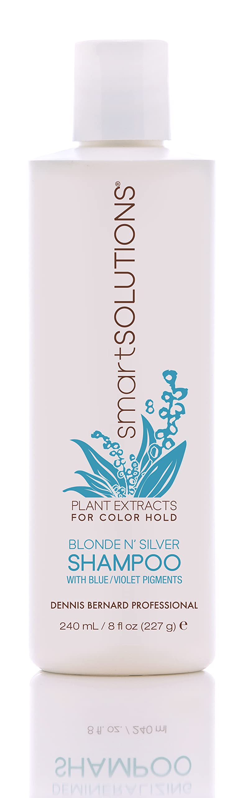 smartSOLUTIONS Blonde N' Silver Blue/Violet Pigment Shampoo for Toning Yellow/Brassy Blonde, Grey, Silver, and Platinum Hair, 8 oz