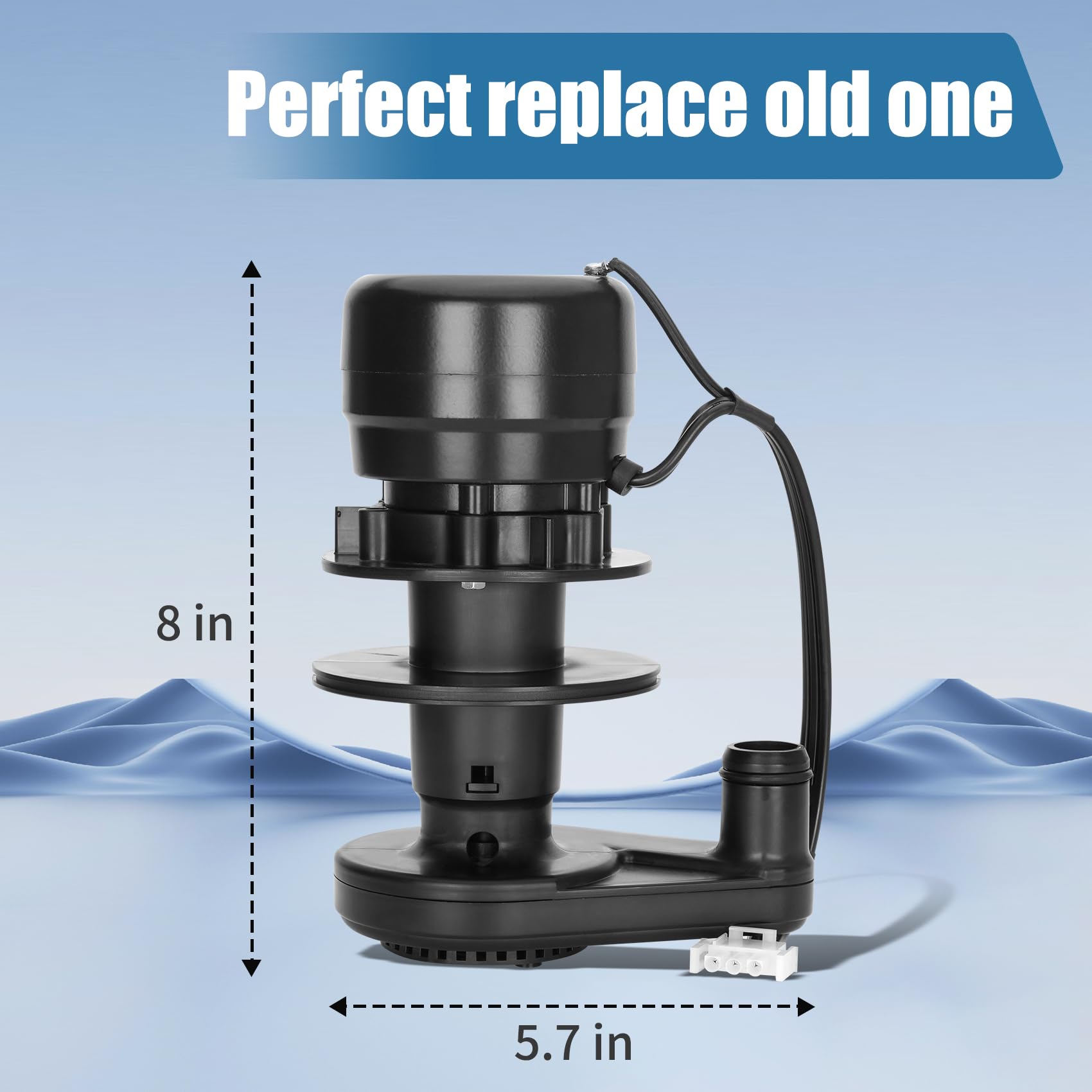 2008929 Ice Machine Water Pump, Replace 8251129, 2007679 Compatible With Manitowoc Ice Machine Water Pump, 115 Volt 2008929 Ice Machine Water Pump With a 4-Inch Diameter Washer, 2-Year Warranty