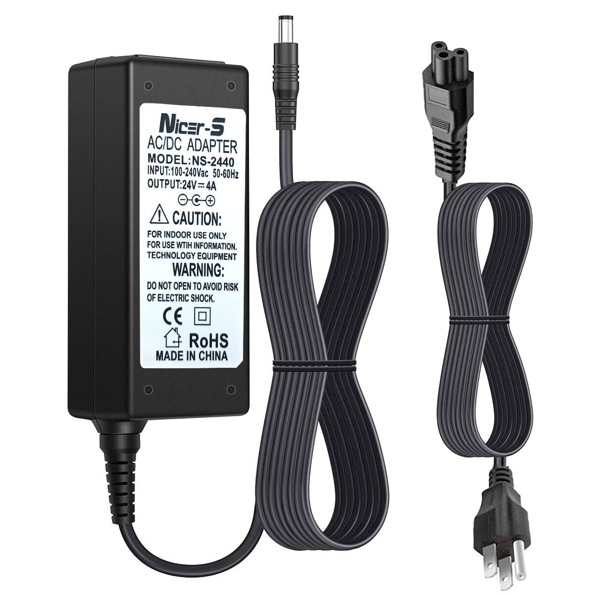 24V 4A Replacement Adapter Power Supply Fit for Zebra ZP550 ZP450 GX420d GK420d GK420t GX420t GT810 HC100 Label Printer