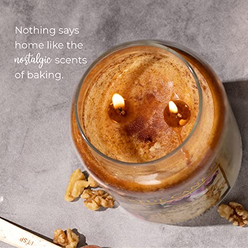 A Cheerful Giver β Banana Nut Bread - 24oz Large Scented Candle Jar with Lid - Cheerful Candle - 135 Hours of Burn Time, Christmas Gift for Women, Brown