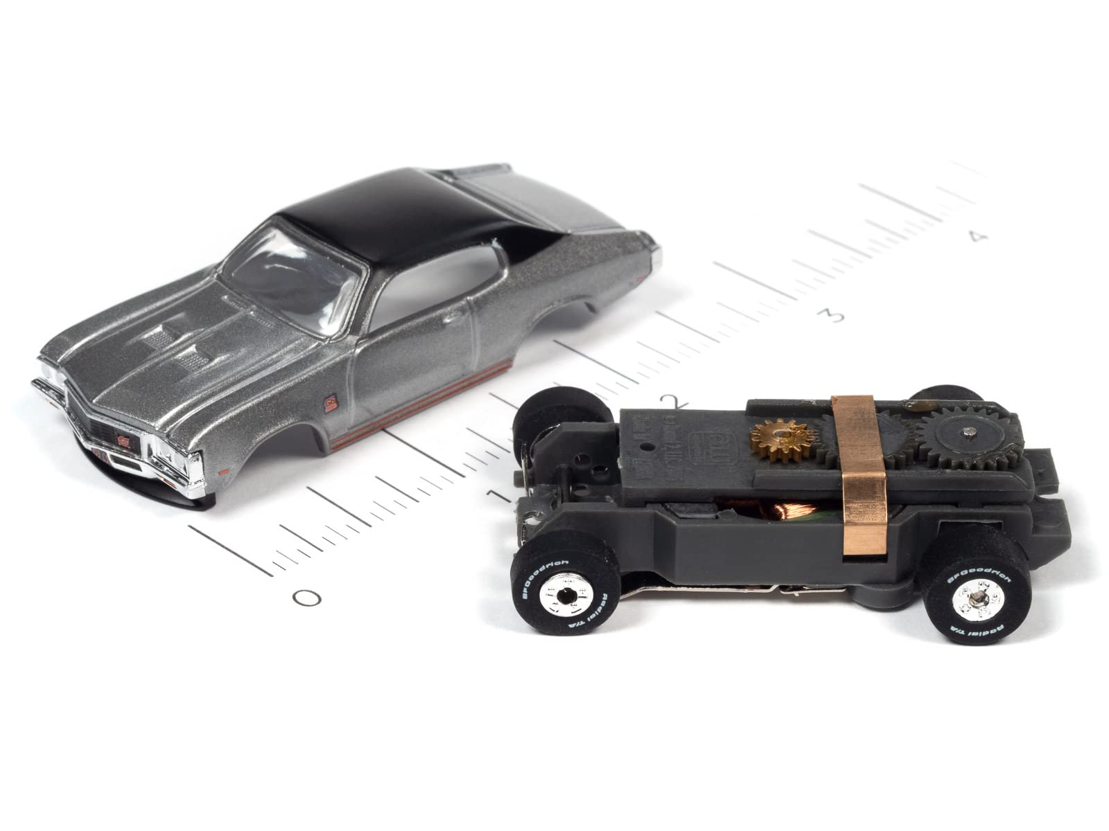Auto World Thunderjet Cars N Coffee 1972 Buick GS (Silver) HO Scale Slot Car