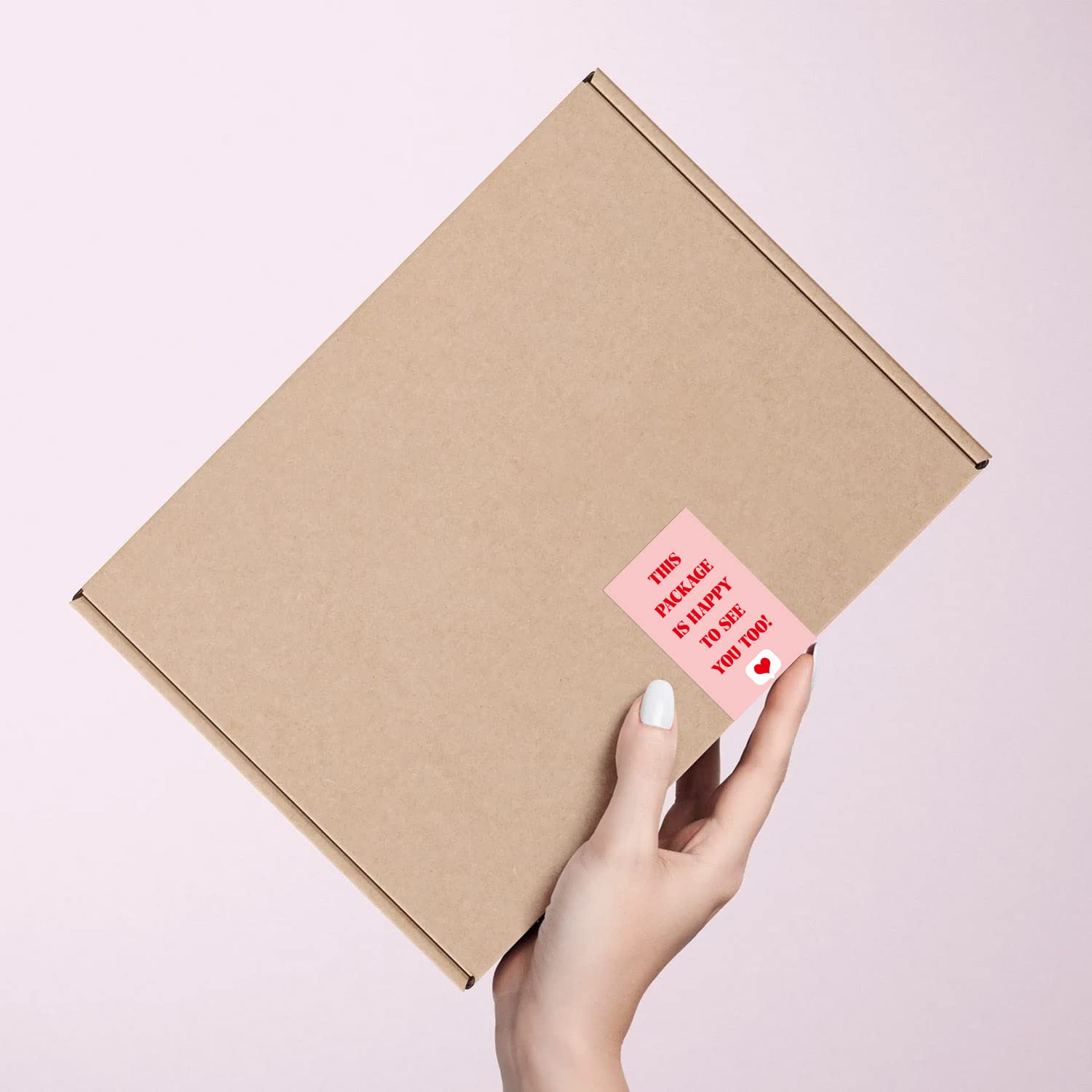 200PCS (1.2"x 3.6") This Package is Happy to See You Too Stickers for Business,Rectangular Thank You Sticker Labels Online Retailers, Boutiques,Boxes and Envelope.