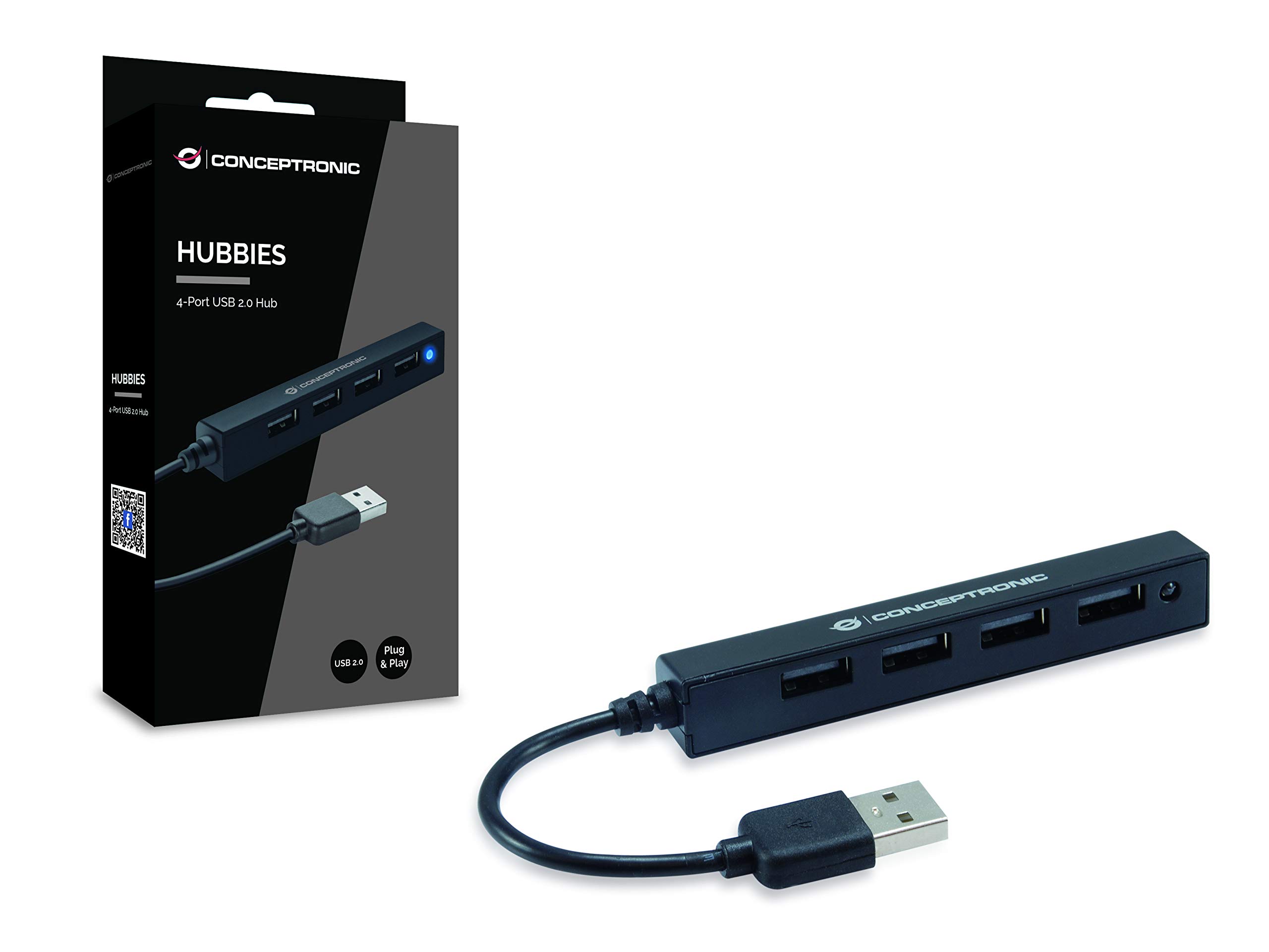 Conceptronic HUBBIES05B USB Hub 4-Port USB 2.0 Black