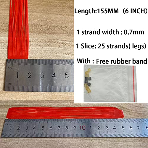 20Pc 10Colours Fishing Jig Lures Mixed Colors DIY Silicone Whole Sheet Skirts for Jig Lures Regular Skirt Colours with Fly Tying Material Free Rubber Band CMB3#
