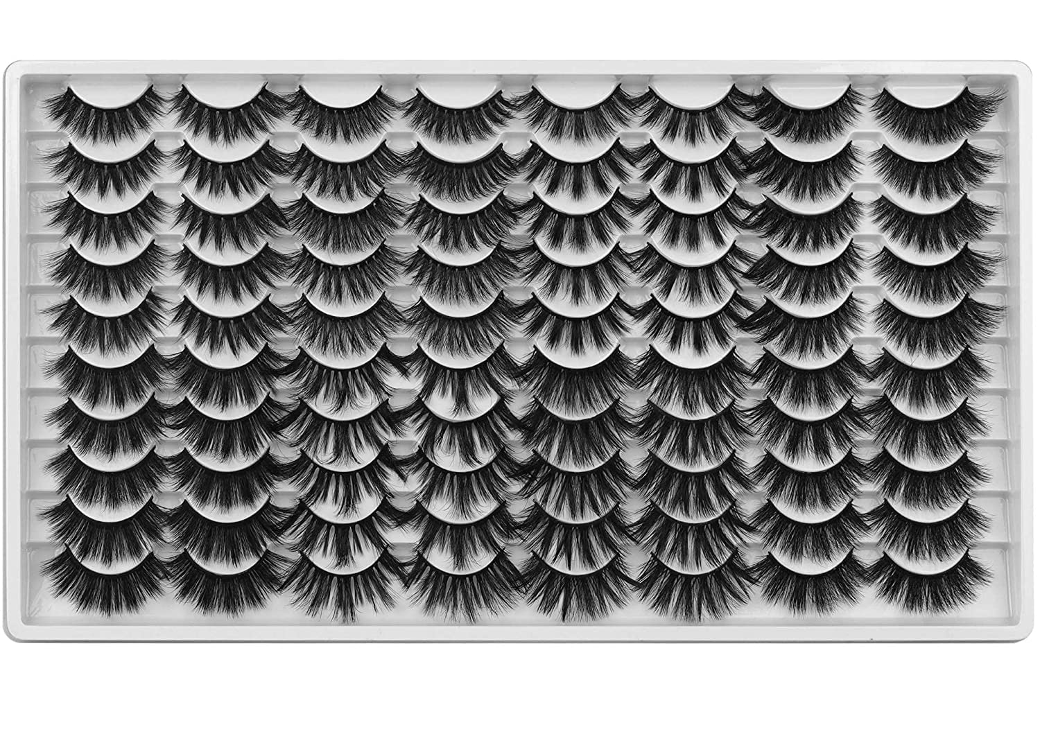 Mink Lashes Faux False Eyelashes Dramatic Natural Look 8 Styles Fake Eyelashes Pack 18-22MM Thick Crossed Fluffy Volume Reusable Eyelashes 3D Multi-layered Cat Eye&Round Shape by Boahankuke