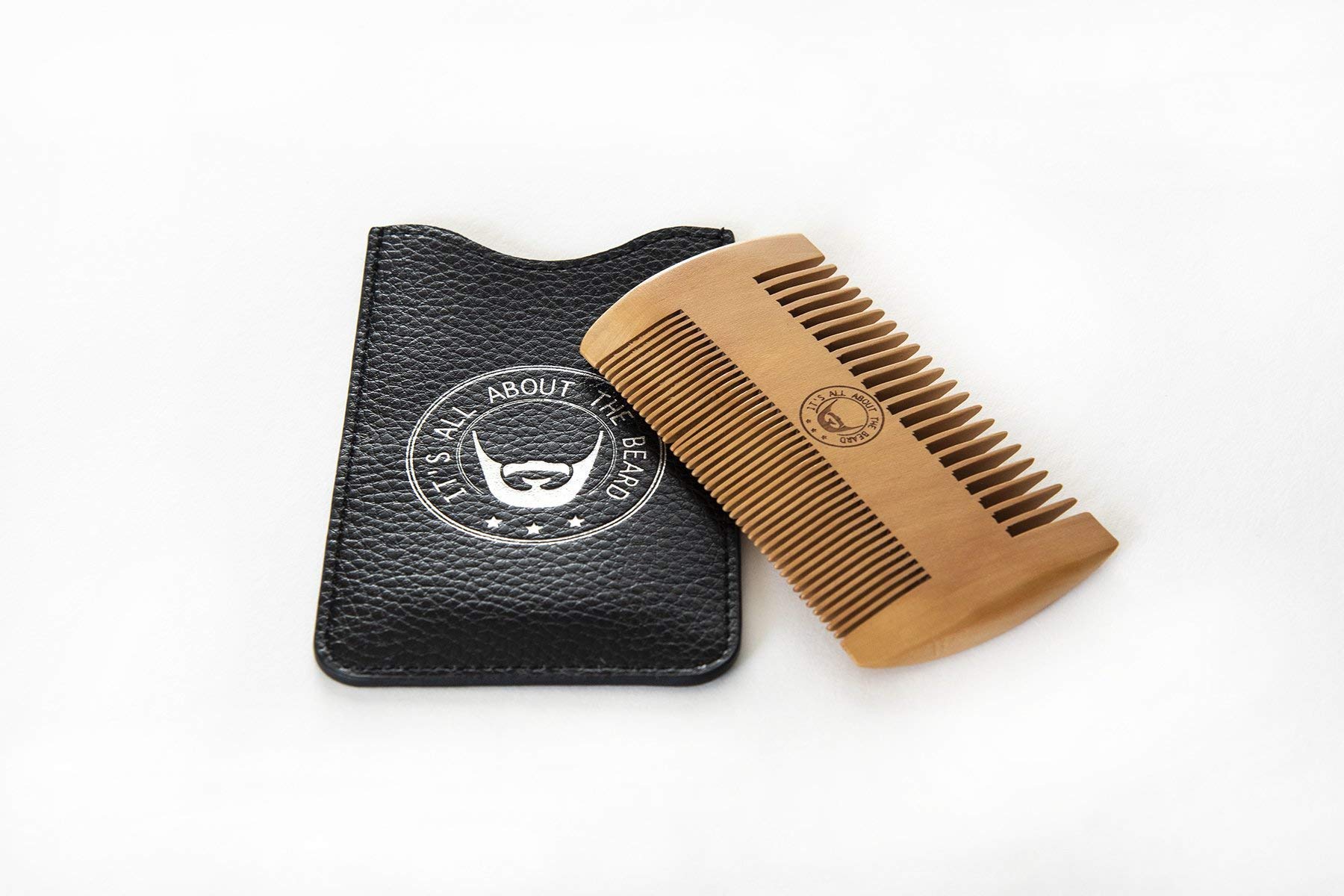 Best Premium Professional Beard & Brush Travel Gift Set Superior 100% Boar Bristle Brush Including Grooming Comb & Bonus Scissors Great For Trimming Beards Mustache or Goatee- It's All About The Beard