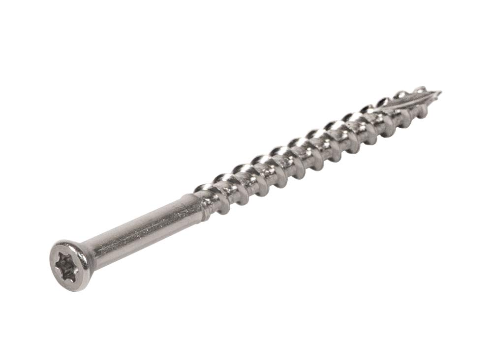 DeckWise #8x2-1/2" Stainless Steel Trim-Head Deck Screws, T15 Head, Covers 250 Sq. Ft. of Decking (1050 Pack)