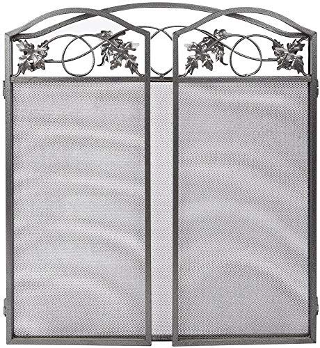 Amagabeli Indoor Fireplace Screen 3 Panel Bundle Fireplace Bellows for Fire Pit Large