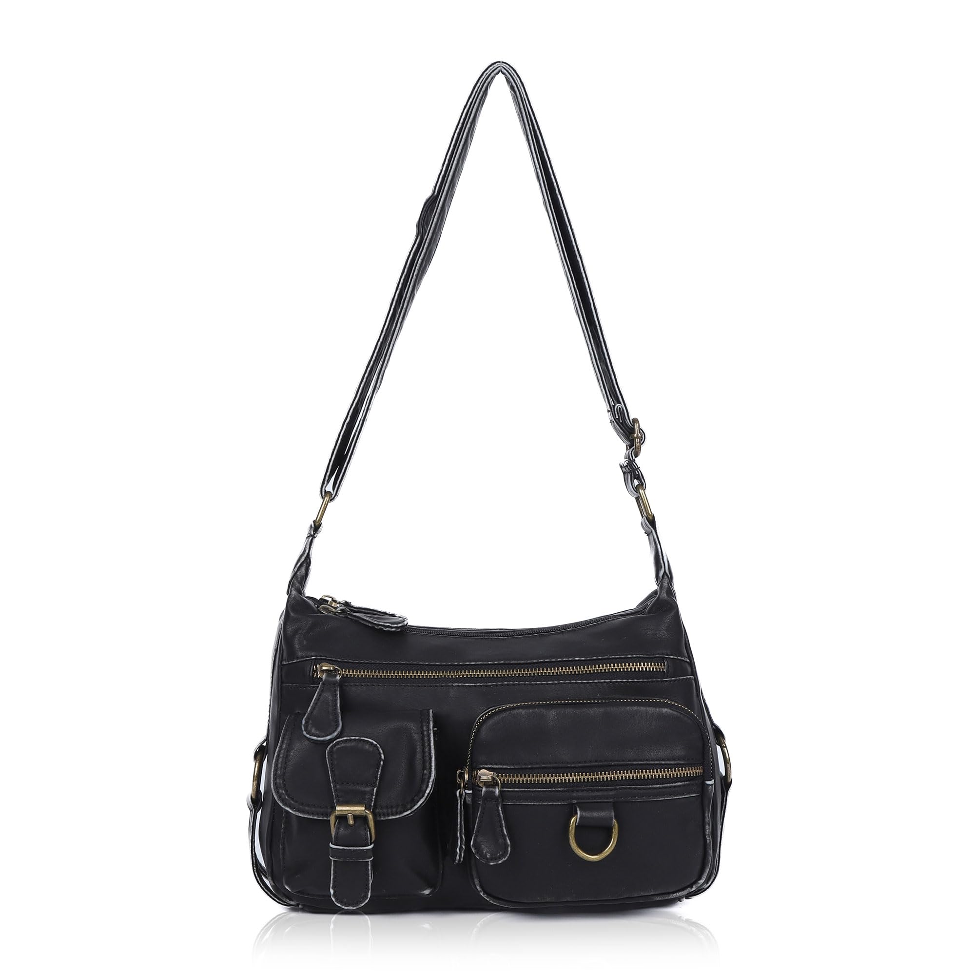 Angel Barcelo Cross body Shoulder Bag Women Soft Leather Purses and Handbags (Purple)