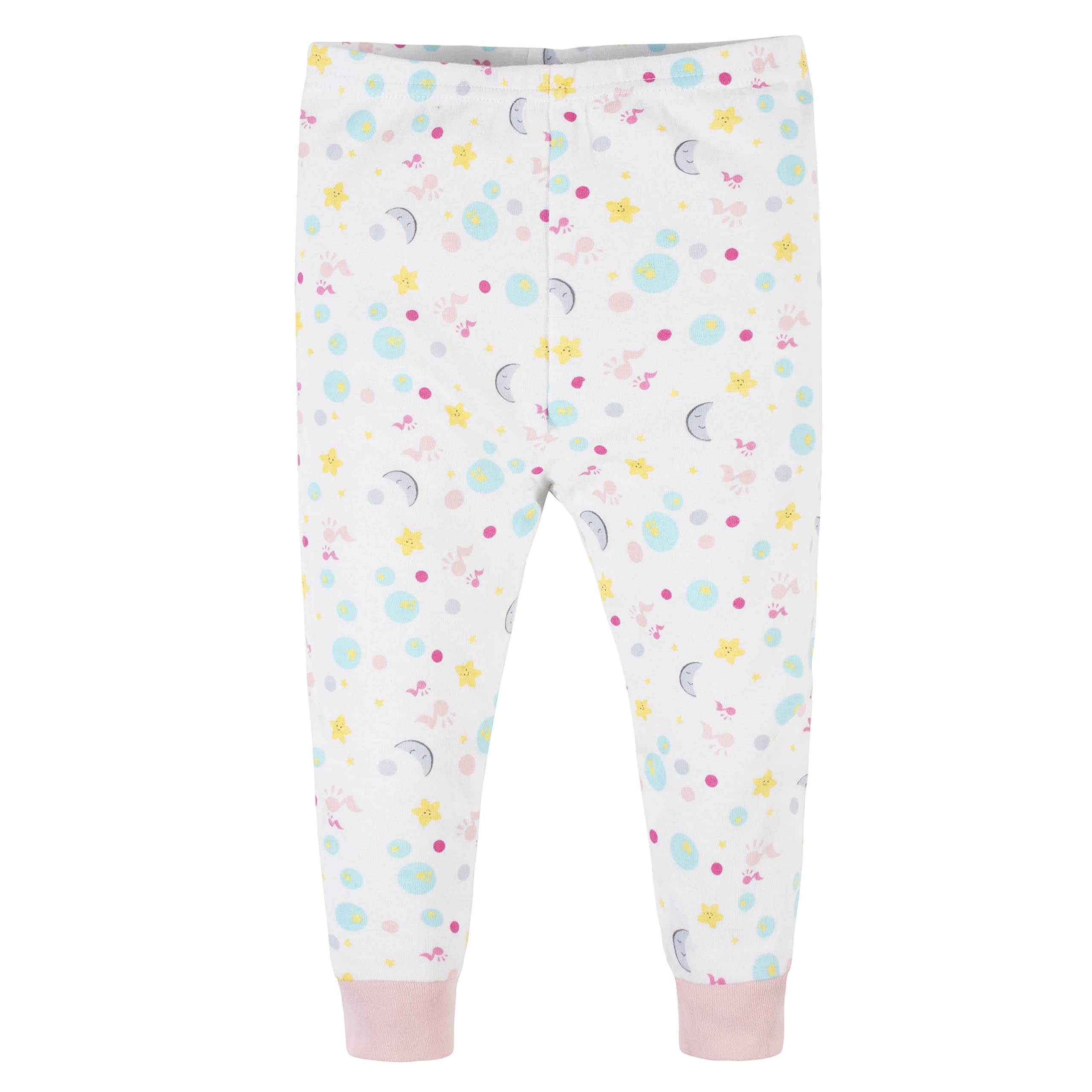 Canticos Unisex-Baby Girls' 4-Piece Snug Fit Cotton Pajamas, Pink, 18 Months