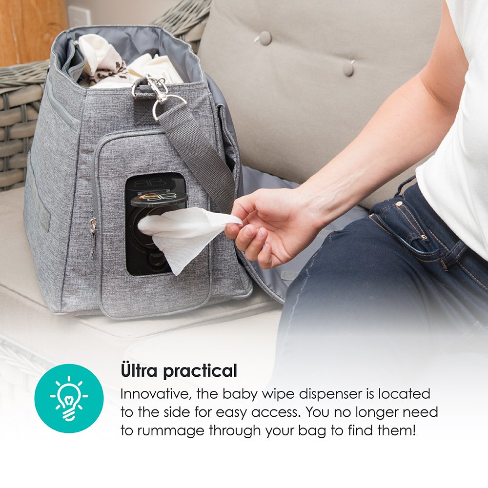 bblüv - Ültra - Large Capacity Diaper Bag, Multi-Function, Mommy Travel bag, Changing Pad included - Diaper Bag with Changing Station – Free hand on the stroller, Tote or Crossbody Holding
