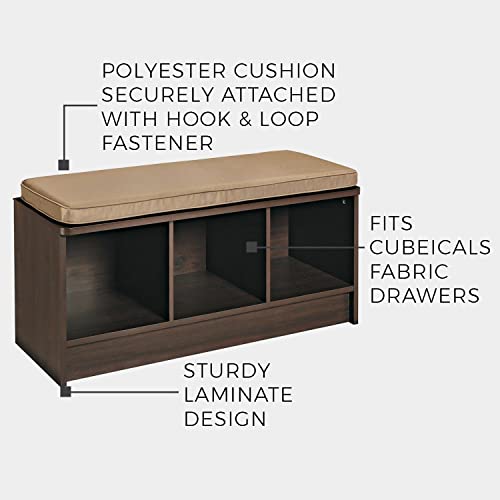 ClosetMaid 1569 Cubeicals 3-Cube Storage Bench, White
