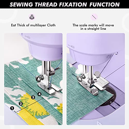 ArtLak Sewing Machines Mini, Portable Sewing Machine for Beginner with 16 Built-in Stitches and Reverse Sewing, Multi-Function Mending Machine Small with Accessory Kit Pedal for Family Children's Day