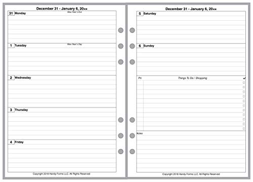 2022 Weekly & Monthly Planner for A5 Size notebooks by FiloFax, Kikki-K and Others. 2 Pages Per Week, 2 Pages Per Month, Week Starts on Monday. Style D, with Lines.