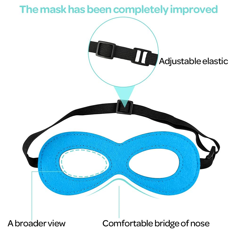 AIMIKE Superhero Capes and Masks, DIY Dress Up Capes and Masks Set, 4 Packs with Stickers
