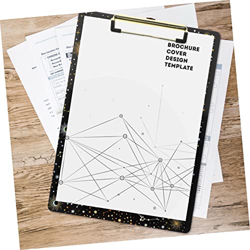 5pcs Convenient A Decorative Exam Profile Teacher Practical Clipboards Clipboard Size with Portable Board Writing Low for File Document Pattern Fashion