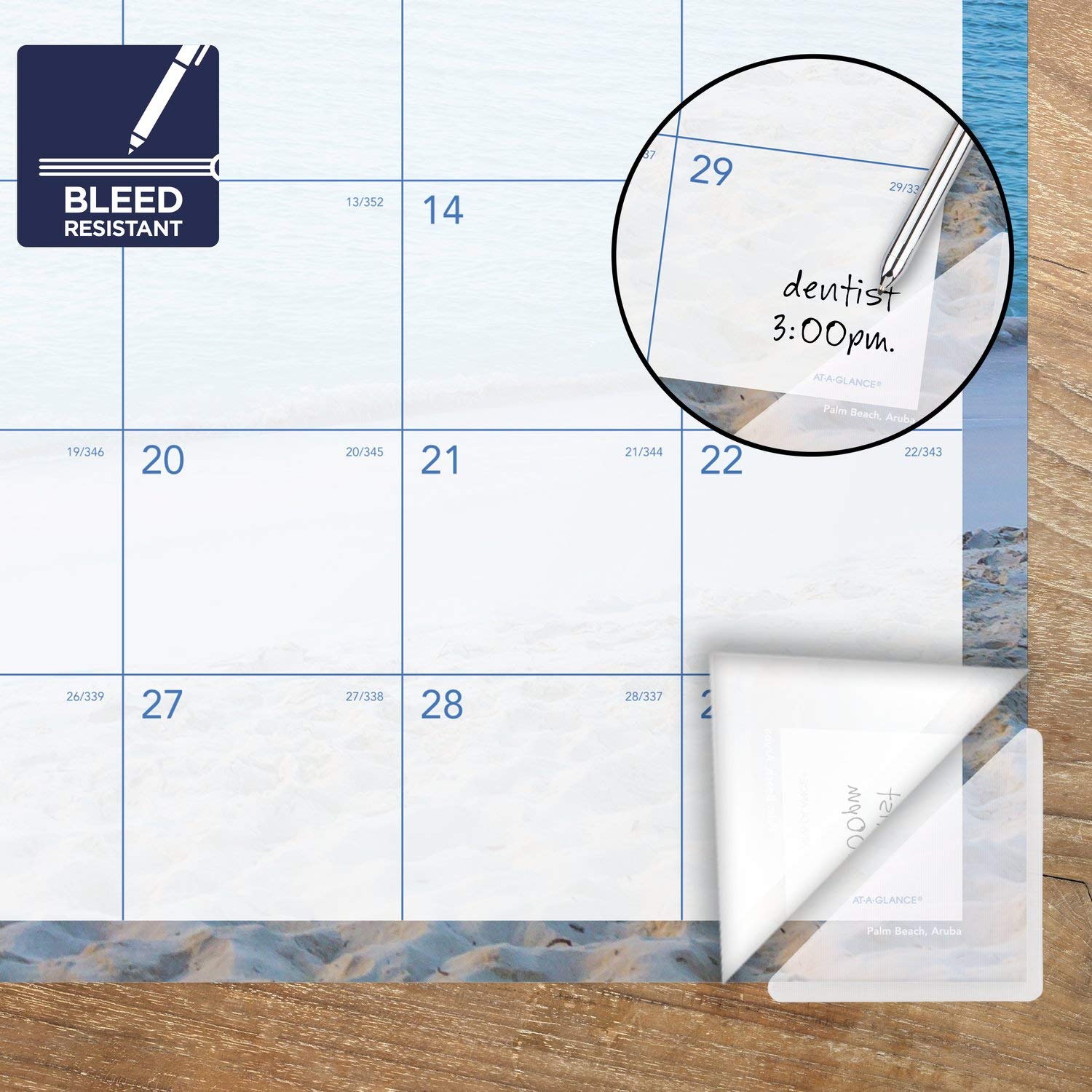 2022 Desk Calendar by AT-A-GLANCE, Monthly Desk Pad, 21-3/4" x 17", Standard, Tropical Escape (DMDTE232)