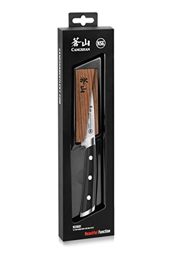 Cangshan TS Series 1020601 Swedish 14C28N Steel Forged 3.5-Inch Paring Knife and Wood Sheath Set