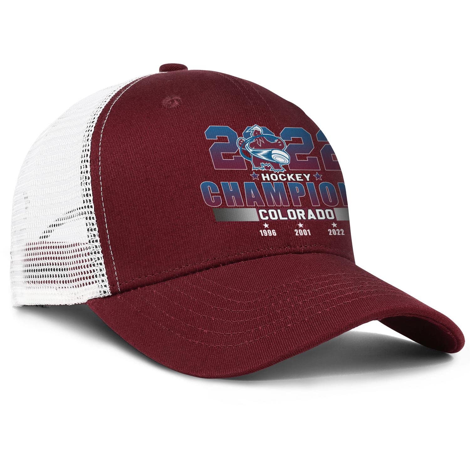 2022 Hockey Championship Champs Hat Fans Cap Gift Burgundy
