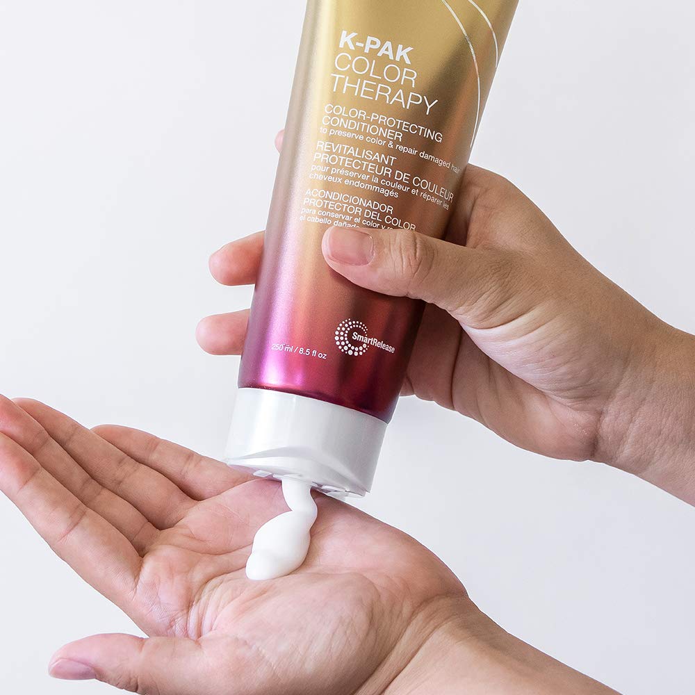 Joico K-PAK Color Therapy Color-Protecting Shampoo Conditioner Glossing Oil Set | For Color-Treated Hair