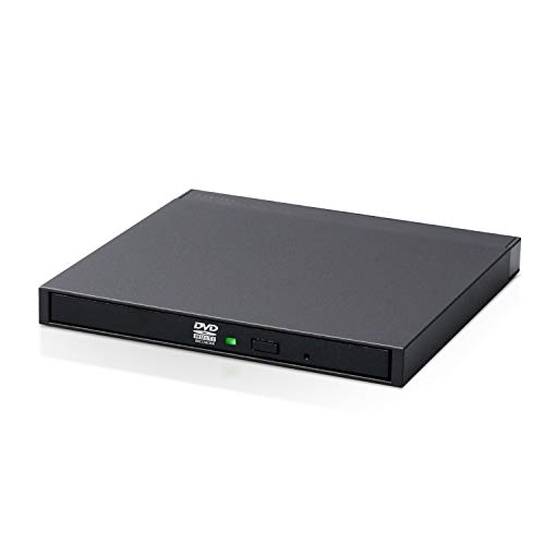 ロジテック Logitec LDR-PML8U3VBK External DVD Drive, USB 3.2 (Gen1), Windows, Mac, Surface Compatible, Cyberlink, Writing/Playback/Editing Software Included, M-Disc Compatible, Black