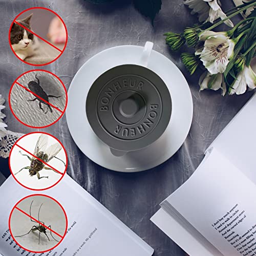 3 Pcs Silicone Cup Lids Anti Dust Seal Mug Covers Reusable Glass Cup Covers for Mugs Tea Cups Coffee Cup Cover