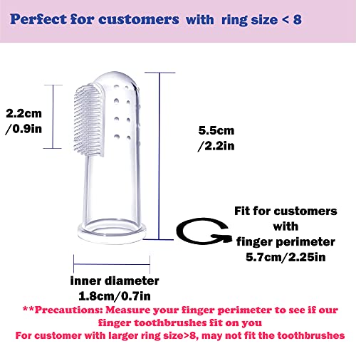 FadaStore 8 Units Pack Pet Finger Toothbrush for Dogs & Cats, Extra Soft Silicone Bristles Professional Dog Toothbrush & Cat Toothbrush, Easy Teeth Cleaning for Dog Dental Hygiene