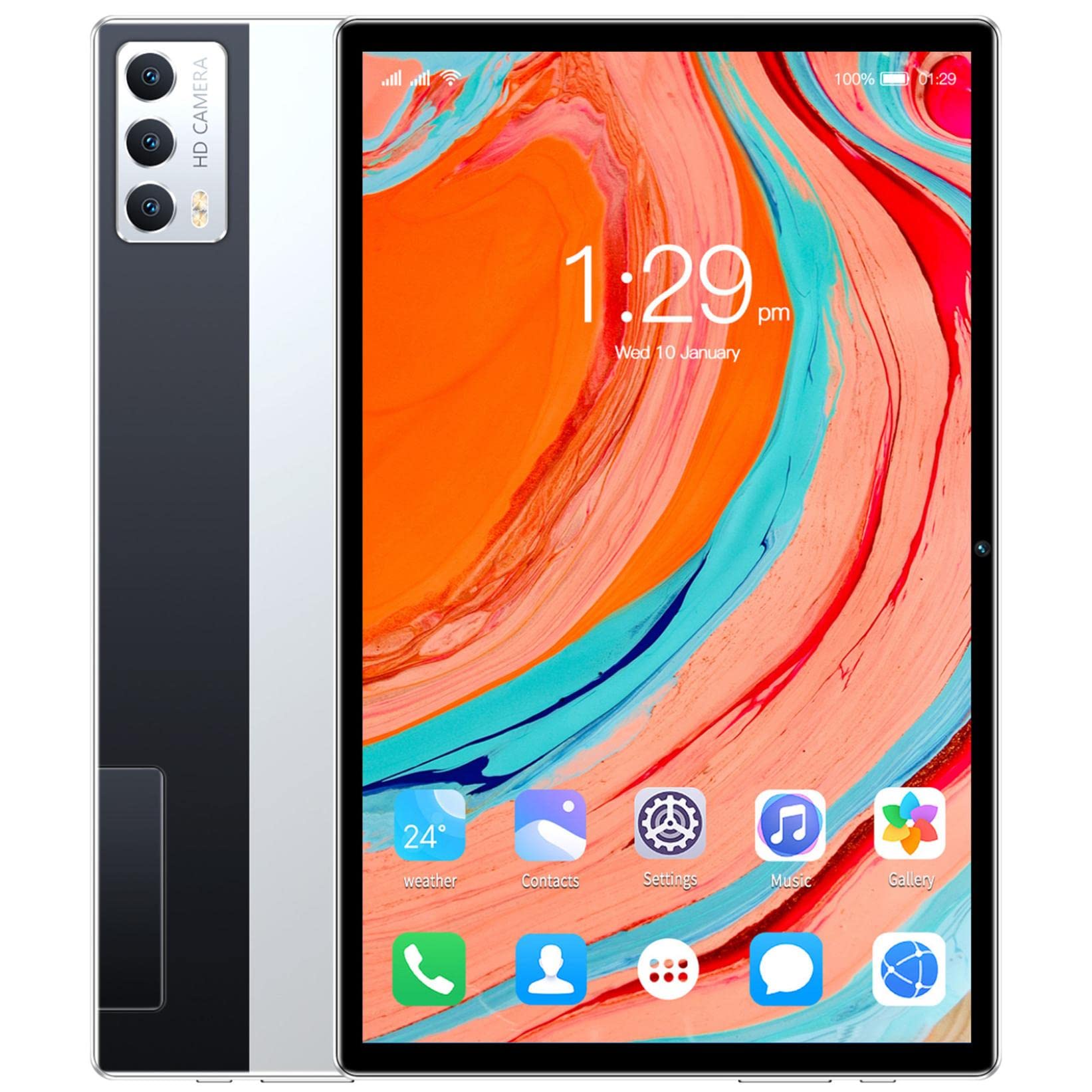 2022 New Dual Card 10.1 Inch Smart Tablet,1g+16g Call Game Dual Camera Hd Display,4000mah Large Capacity Battery,WiFi Bluetooth Voice Call Game Video Learning Tablet,Best Gifts (White)