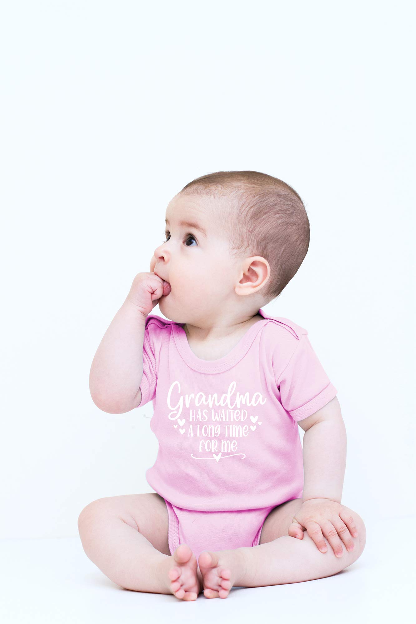 CBTwear Grandma Has Waited a Long Time Baby Bodysuit Funny Infant Outfit Adorable Romper Clothing (Newborn, Pink)