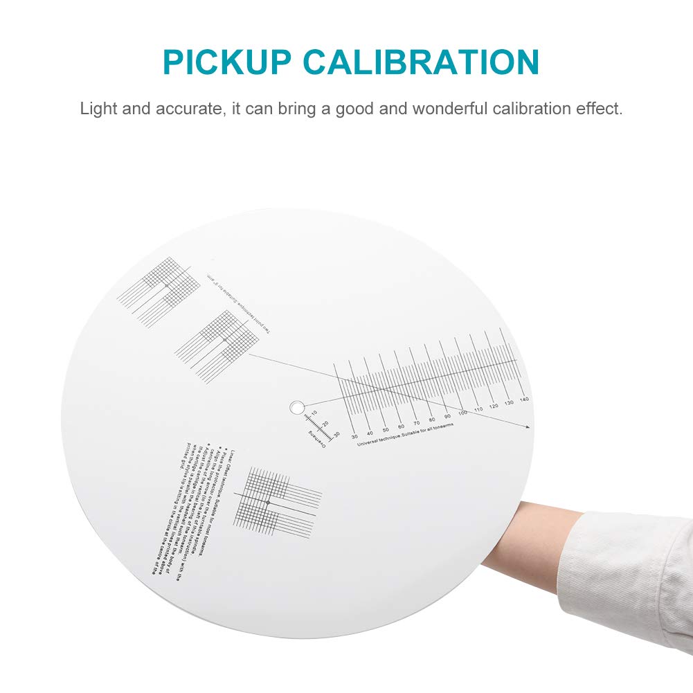 Acrylic Turntable Mat Cartridge Alignment Protractor Phonograph Cartridge Alignment Tool Anti Slip LP Record Calibration Plate for Turntable Accessories