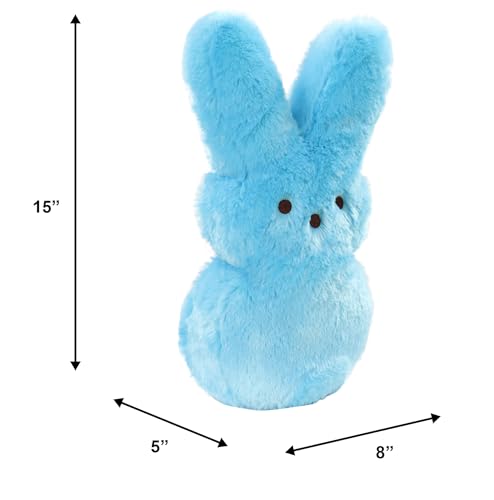 Animal Adventure | Shaggy Bunny Peeps | 15โ Collectible Plush | Blue
